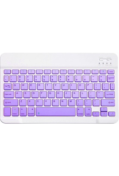 Microcase Tablet ve Telefonlar Için Bluetooth Klavye Şarjlı Kablosuz - AL2671 Mor