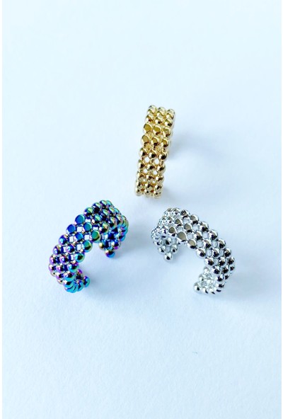 Axexuar 3'lü Halka Kıkırdak Küpesi Deliksiz Kulaklara 316L Çelik Sarı Gümüş Gökkuşağı Unisex Axexuar 3'lü Halka Kıkırdak Küpesi Deliksiz Kulaklara 316L Çelik Sarı Gümüş Gökkuşağı Unisex