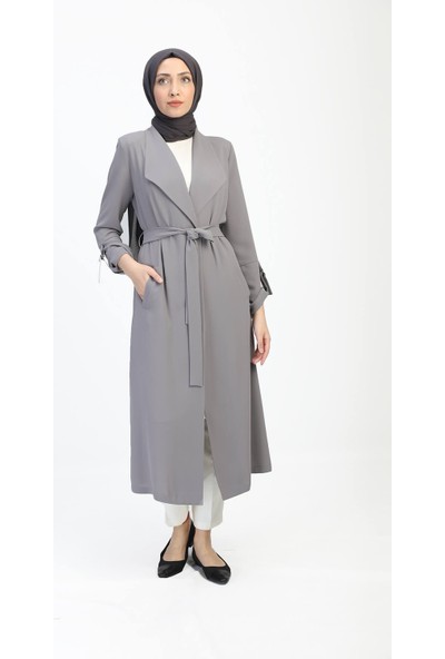 Kemal Aydın D Toka Detayli, Belden Bağlamali Tesettür Kap - G 42 Kemal Aydın D Toka Detayli, Belden Bağlamali Tesettür Kap - G 42
