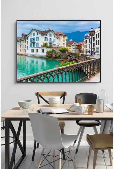 Saban 50 x 60 cm Isviçre Desenli Cam Tablo 4 mm Temperli Camdır