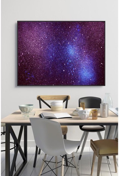 Saban 60 x 70 cm Galaxy Desenli Cam Tablo 4 mm Temperli Camdır