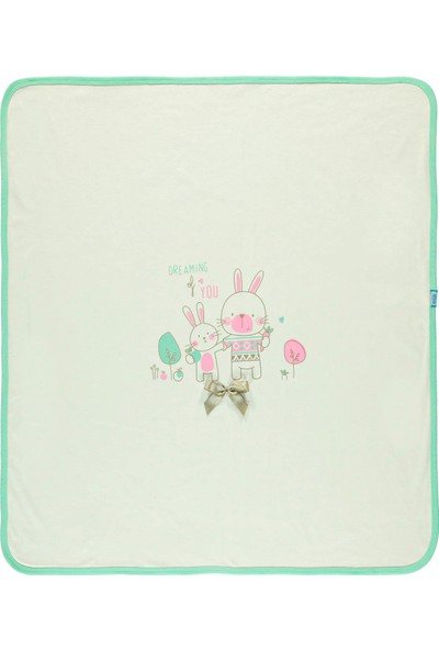 Kujju Kız Bebek Çift Kat Battaniye 80X90 cm Mint Yeşili Kujju Kız Bebek Çift Kat Battaniye 80X90 cm Mint Yeşili