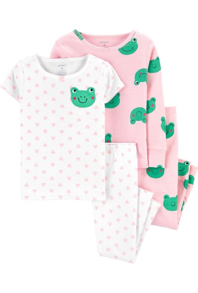 Carter's Kurbağa 4'lü Kız Çocuk Pijama Takımı 2I554510