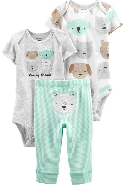 Carter's Köpekli 3'lü Bebek Takımı 1L763610