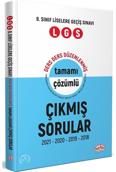 editör Yayınevi 8. Sınıf Lgs Tamamı Çözümlü Çıkmış Sorular