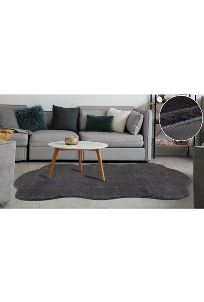 Myevilla My Evilla Modern Dekoratif Halı Jel Kaymaz Taban Peluş Puffy Antrasit Post Halı 01 Myevilla My Evilla Modern Dekoratif Halı Jel Kaymaz Taban Peluş Puffy Antrasit Post Halı 01
