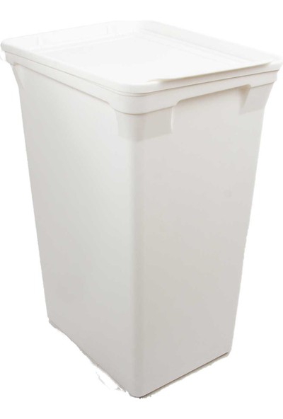 Qutu Trashbin Beyaz 40 L Plastik Çöp Kovası Qutu Trashbin Beyaz 40 L Plastik Çöp Kovası