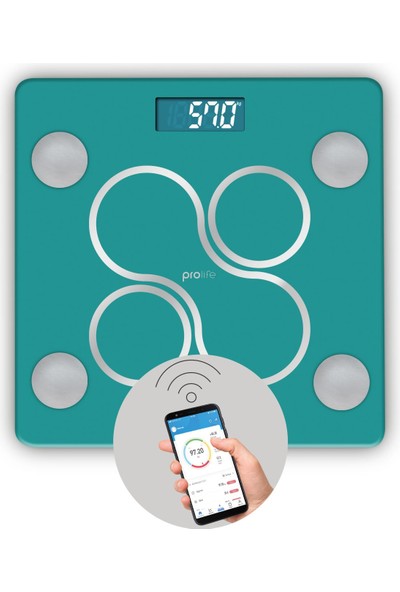 Polosmart PSC12 Prolife Yağ Ölçer Akıllı Bluetooth Tartı Baskül Yeşil