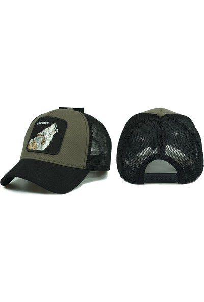Bro Fashion Kurt Model Hayvan Desenli Şapka Siyah Haki Bro Fashion Kurt Model Hayvan Desenli Şapka Siyah Haki