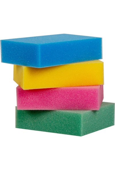 Nzb Sıva Süngeri Temizlik Inşaat Süngeri Renkli (4'lü)