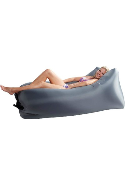 Cape Cod Şişme Şezlong Gri Bahçe Koltuğu Tek Kişilik Air Lounger
