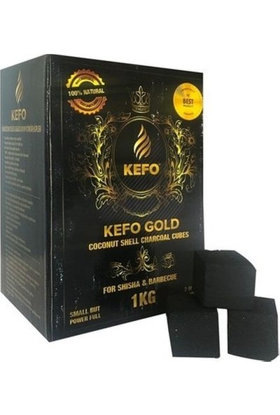 Kefo Gold 1 kg Hindistan Cevizi Kömürü Kefo Gold 1 kg Hindistan Cevizi Kömürü