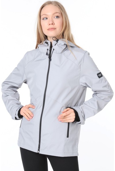 Ghassy Co. Kadın Yağmurluk Rüzgarlık Omuz Detaylı Mevsimlik Spor Ceket