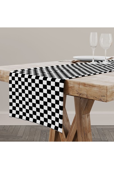 Jungle Halı Damalı Modern Runner