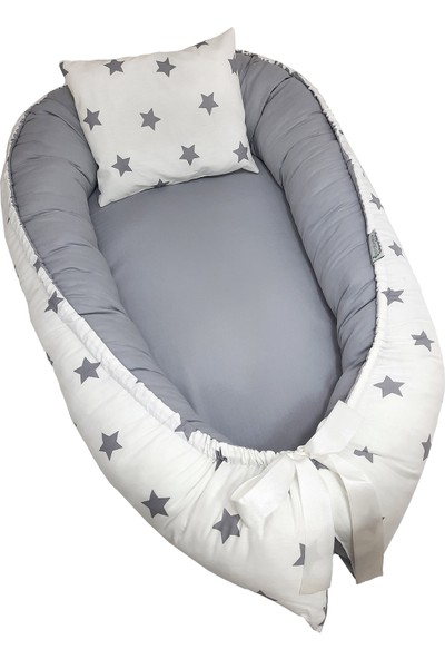 Bera Baby Berababy Maxi Gri Yıldız Babynest Bebek Yuvası