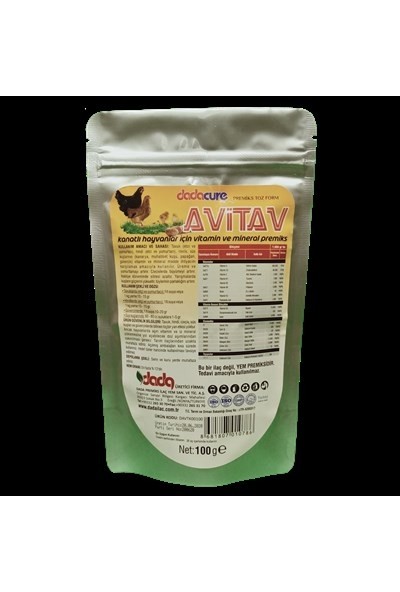 Dadacure Tavuk, Civciv, Kuş Vitamini-Avitav 100GR