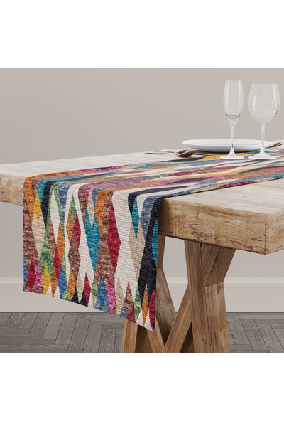 Jungle Halı Kilim Motifli Modern Runner