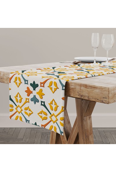 Jungle Halı Damask Modern Runner