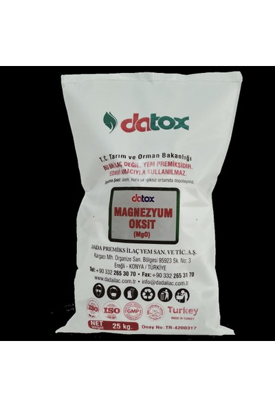 Datox Magnezyum Oksit 25KG