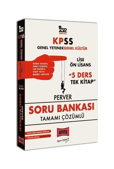 Yargı Yayınevi KPSS 2022 Gy Gk Lise Ön Lisans 5 Ders Tek Kitap Perver Tamamı Çözümlü Soru Bankası