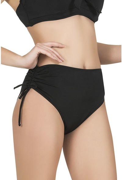 Endeep Kadın Yüksek Bel Yan Büzgülü Ipli Bikini Altı Endeep Kadın Yüksek Bel Yan Büzgülü Ipli Bikini Altı