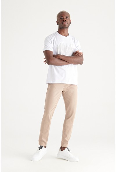 Avva Erkek Bej 5 Cepli Comfort Slim Fit Pantolon E003003