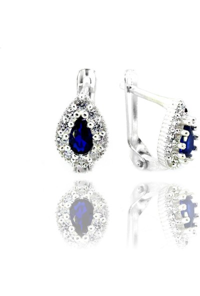 SULTANTELKARİ 925 Ayar Gümüş Safir Taşlı Mini Damla Model Gümüş Kadın Küpe SULTANTELKARİ 925 Ayar Gümüş Safir Taşlı Mini Damla Model Gümüş Kadın Küpe