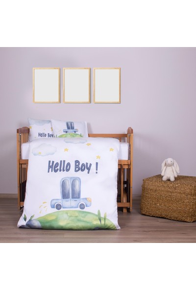 ARBA BABY Organik Baskılı Pamuk Saten Bebek Nevresim Takımı - Araba ve Yıldız Temalı ARBA BABY Organik Baskılı Pamuk Saten Bebek Nevresim Takımı - Araba ve Yıldız Temalı