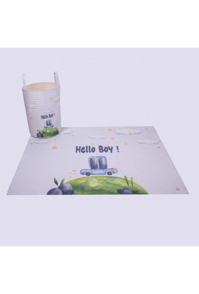 ARBA BABY Organik Bebek Oyuncak Sepeti ve Oyun Matı Seti - Araba ve Yıldız Temalı ARBA BABY Organik Bebek Oyuncak Sepeti ve Oyun Matı Seti - Araba ve Yıldız Temalı