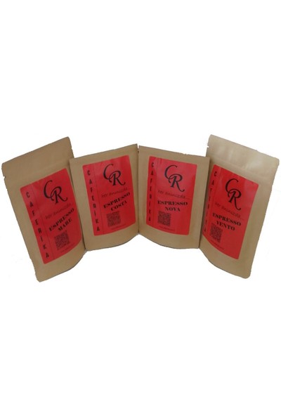 Caferika Espresso Tadım Seti (Espresso Kahve - 4 x 100 Gr) Caferika Espresso Tadım Seti (Espresso Kahve - 4 x 100 Gr)