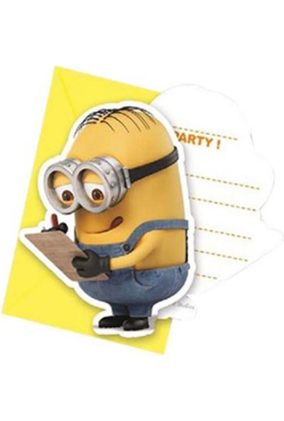 Eminönü Toptancı Minyonlar Temalı Parti Davetiyesi - 6 Adet Eminönü Toptancı Minyonlar Temalı Parti Davetiyesi - 6 Adet