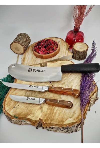 SürLaz Sürmene Sürlaz 3'lü Mutfak Seti, Et, Sebze, Meyve Dilimleme+ Satır Zırh Seti SürLaz Sürmene Sürlaz 3'lü Mutfak Seti, Et, Sebze, Meyve Dilimleme+ Satır Zırh Seti