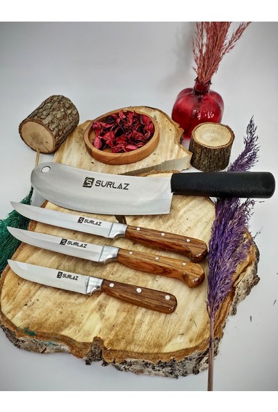 SürLaz Sürmene Sürlaz Satırlı Mutfak Bıçak Seti