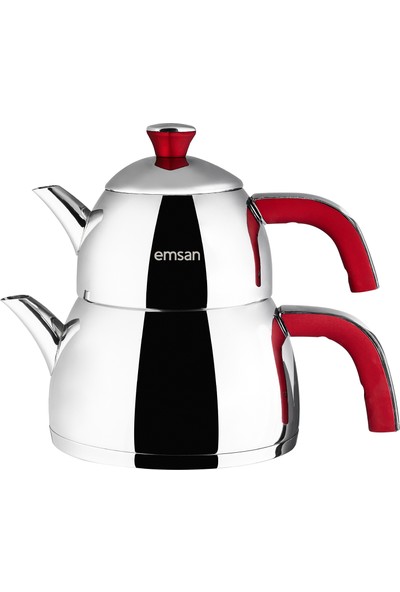 Emsan Yudum Soft Kırmızı Çaydanlık Takımı Emsan Yudum Soft Kırmızı Çaydanlık Takımı