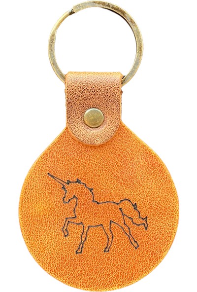 Hisli Kedi Unıcorn Logolu Hakiki Deri Su Damlası Anahtarlık Hisli Kedi Unıcorn Logolu Hakiki Deri Su Damlası Anahtarlık