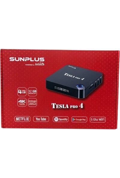 Sun Plus Hitech Tesla Pro 4 Tv Box 4gb 32GB Memory Sun Plus Hitech Tesla Pro 4 Tv Box 4gb 32GB Memory