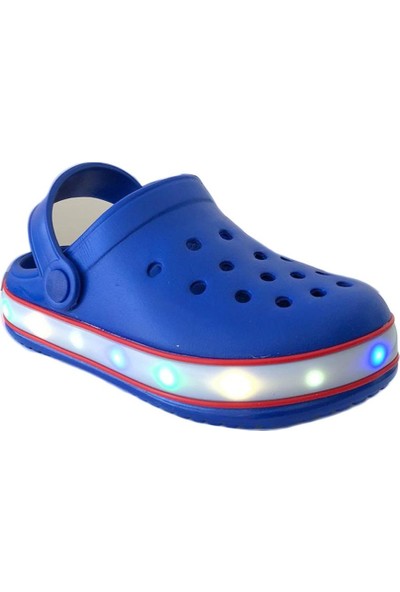 Akınal Bella E196 F.017 Saks Mavi Işıklı Çocuk Havuz/deniz Terlik Sandalet