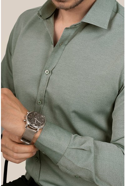 Etikmen Su Yeşili Slimfit Erkek Gömlek