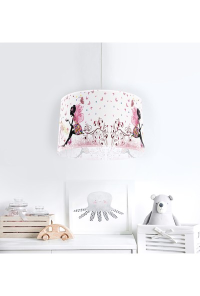 Jungle Halı Kelebekli Kız Jp58 Çocuk Odası Sarkıt Avize