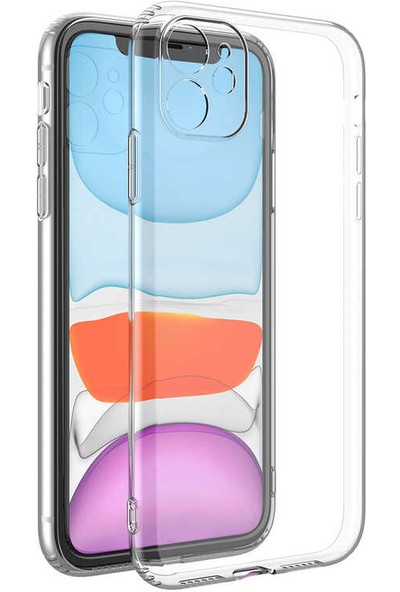 Fibaks Apple iPhone 11 Kılıf Kamera Korumalı Yumuşak Şeffaf Ince Süper Silikon Fibaks Apple iPhone 11 Kılıf Kamera Korumalı Yumuşak Şeffaf Ince Süper Silikon
