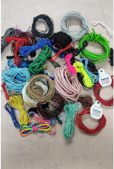Platin Hediyelik Ihraç Fazlası Takı Bileklik Ipleri Paraşüt Bileklik Ipi Cotton Makrome Ipi Karışık Renk