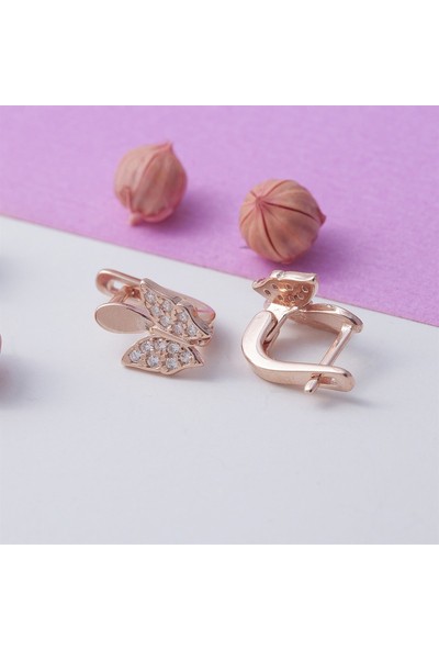 Yantra Silver 925 Ayar Taşlı Kelebek Gümüş Çocuk Küpesi Yantra Silver 925 Ayar Taşlı Kelebek Gümüş Çocuk Küpesi