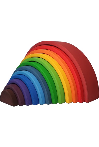 Kırt Kırt Ahşap Waldorf Gökkuşağı 12'li