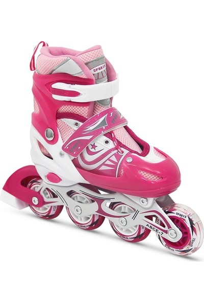 Işıklı Metal Gövdeli Küçük Boy Paten 30-33 - Pembe