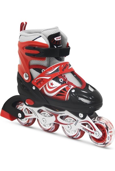 Işıklı Metal Gövdeli Küçük Boy Paten 30-33 - Kırmızı