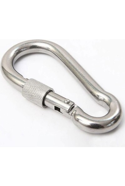 Nzb Kilitli Karabina Yaylı Galvanizli Çelik Salıncak Hamak Askı Kilidi Çap: 8 mm (5 Adet) Nzb Kilitli Karabina Yaylı Galvanizli Çelik Salıncak Hamak Askı Kilidi Çap: 8 mm (5 Adet)