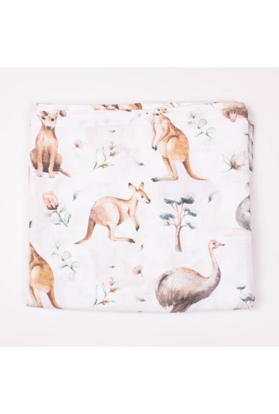 Fleur De Vie Organik Müslin Örtü Douce Forêt 100X100CM