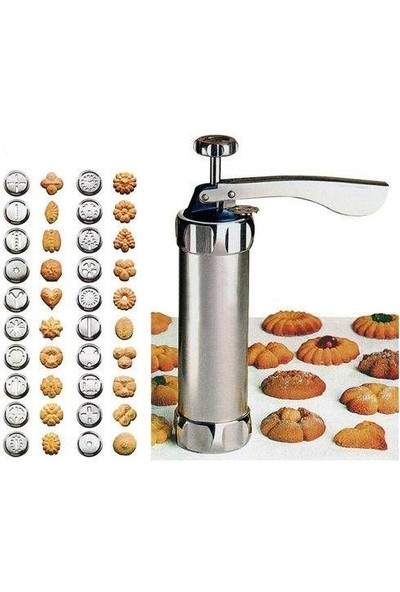 Mbois 10 Dekorlu Bisküvi Kurabiye Yapma Makinesi
