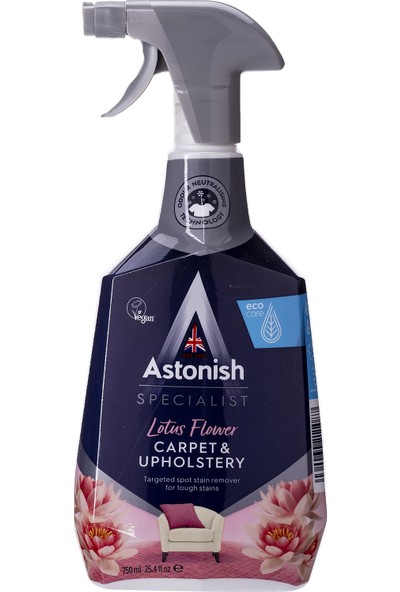 Astonish Lotus Çiçeği Vegan Halı, Koltuk ve Döşeme Temizleyici 750 ml Astonish Lotus Çiçeği Vegan Halı, Koltuk ve Döşeme Temizleyici 750 ml