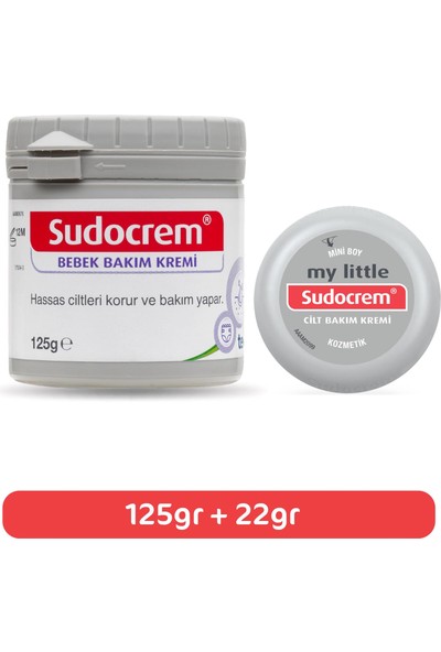 Sudocrem Pişik Kremi ve Bebek Bakım Kremi 125 gr + Sudocrem Cilt Bakım Kremi 22 gr Sudocrem Pişik Kremi ve Bebek Bakım Kremi 125 gr + Sudocrem Cilt Bakım Kremi 22 gr